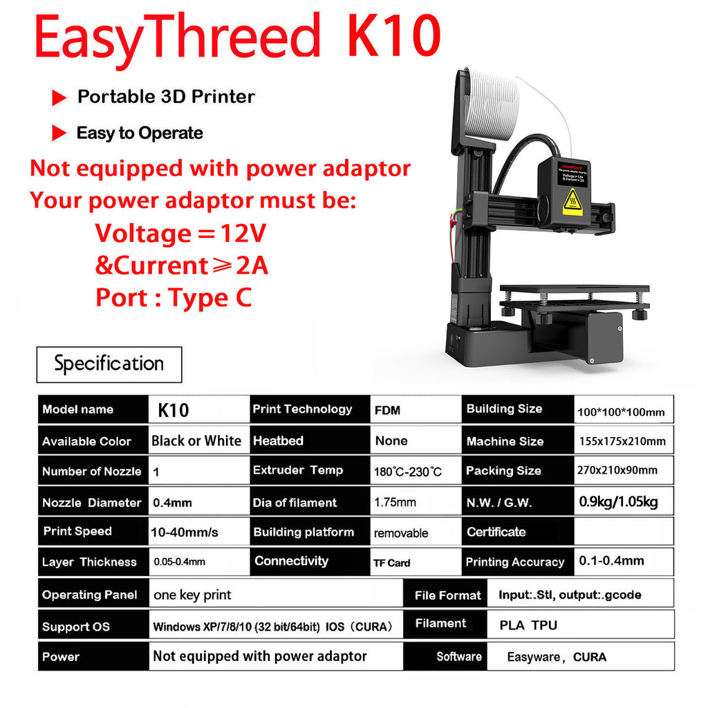 EasyThreed K10: Simple 3D Printer for Beginners