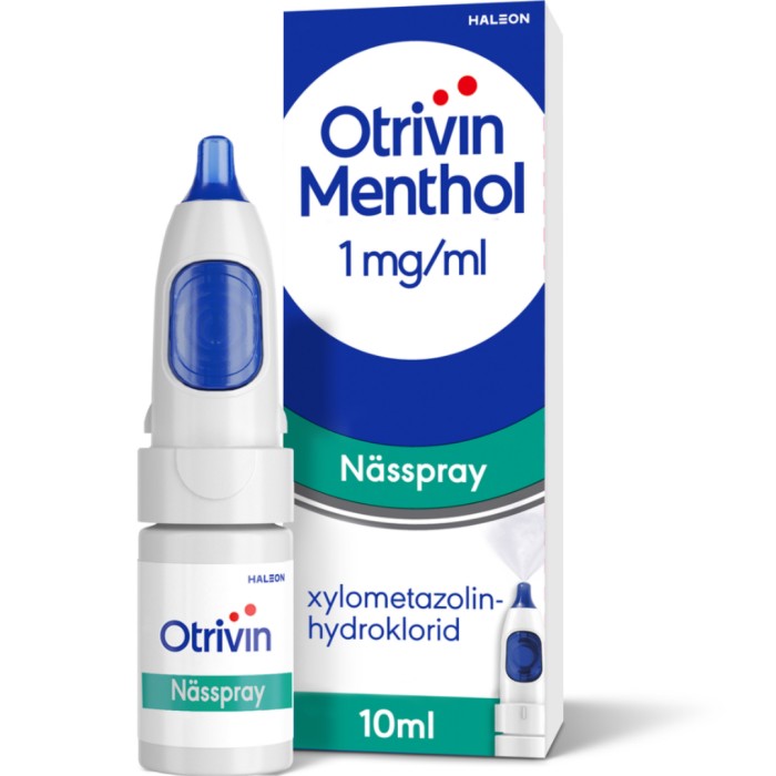 Otrivin Menthol Nasal Spray Solution 1 mg/ml 10 ml