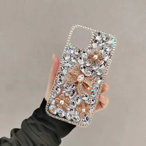 Butterfly Shiny Rhinestone Mobile Phone Case For Apple IPhone 14 13 12